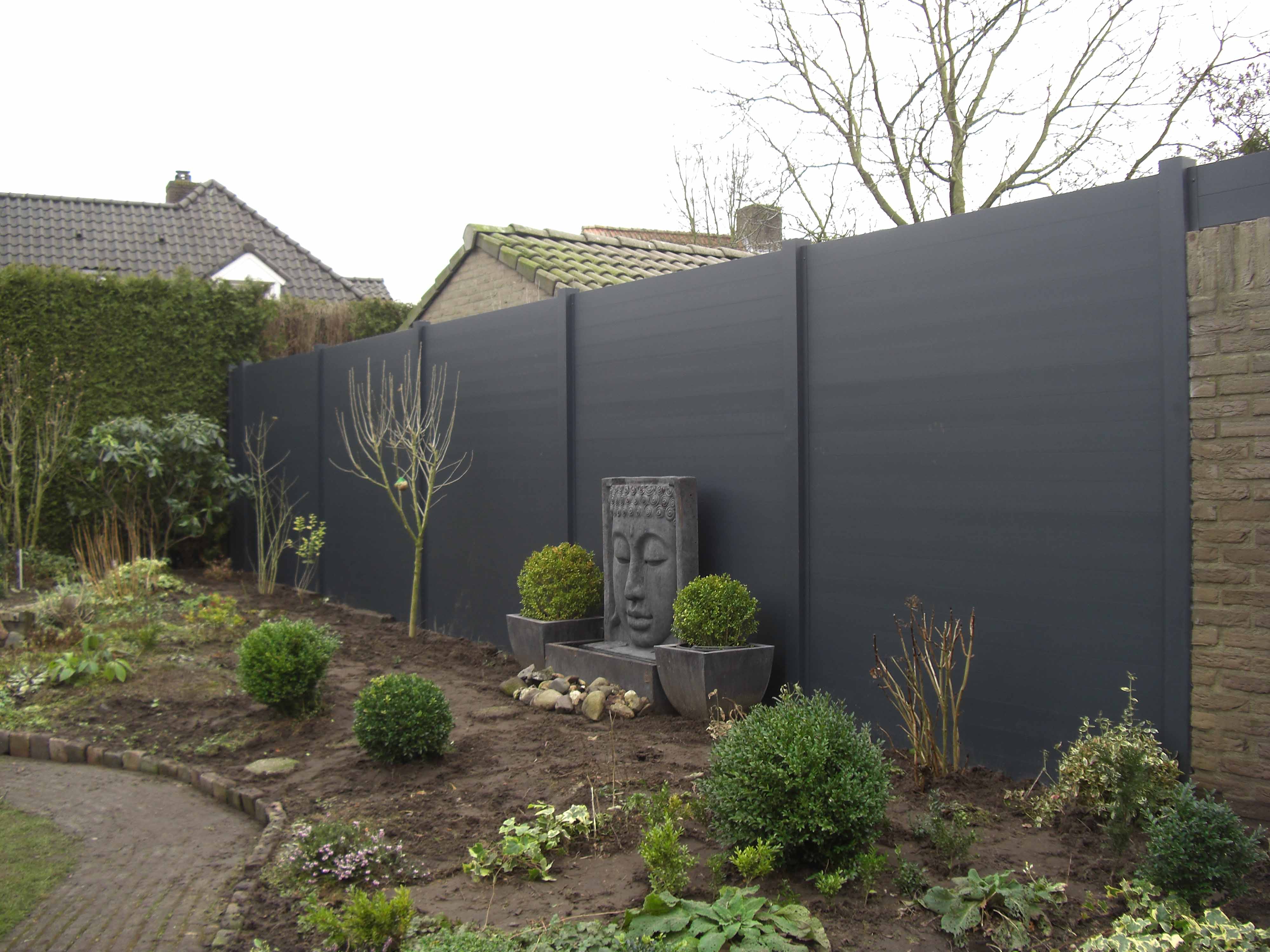 schuttingen beton hout combinaties kunststof aluminium